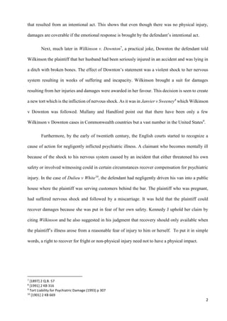 Law of Tort : Psychiatric Illness in Malaysia | PDF