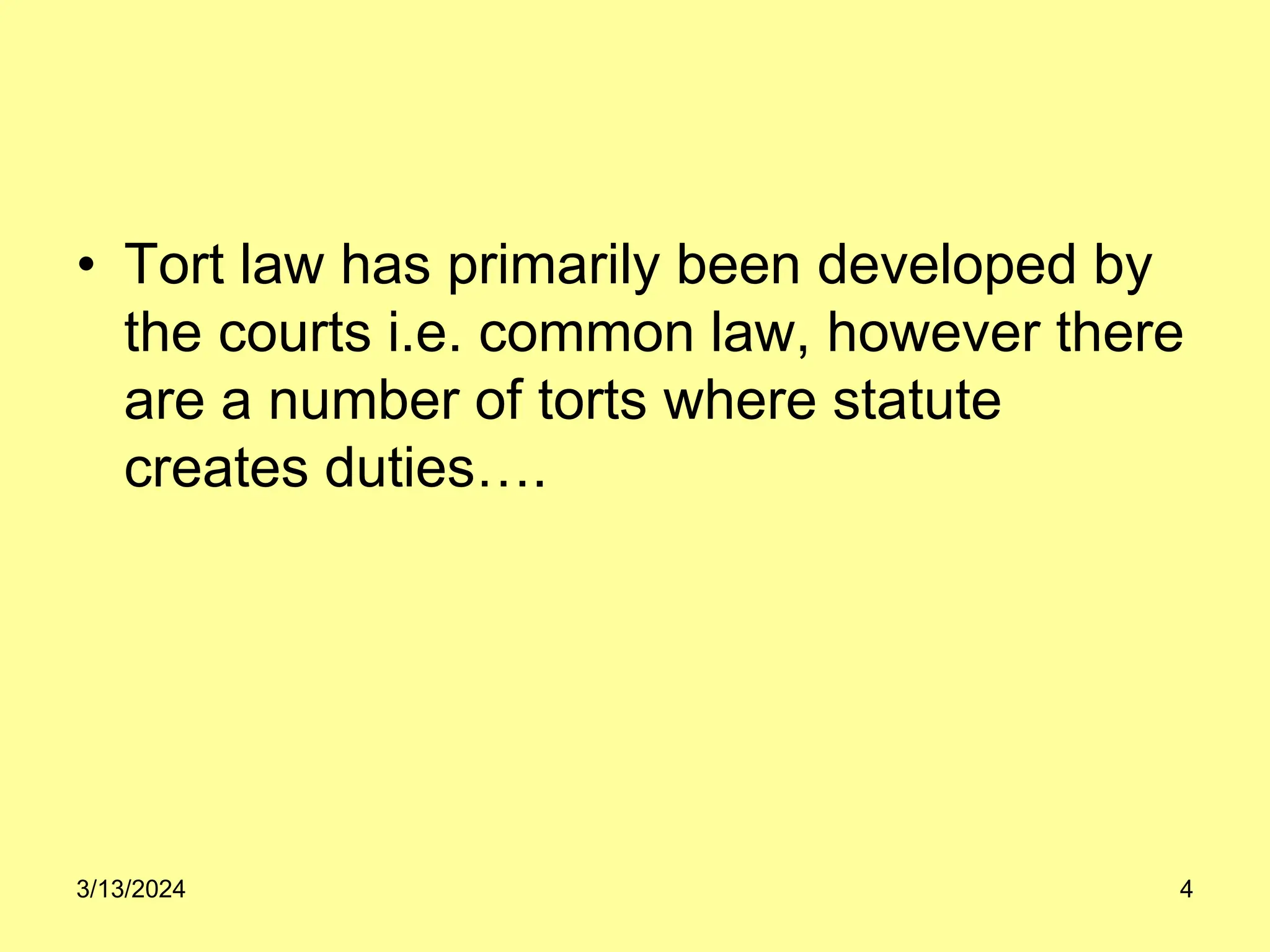 Tort law introduction into negligence. Pp | PPT