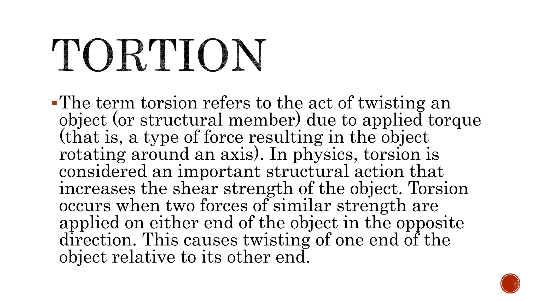 Tortion shear stress of strength and materials | PPTX