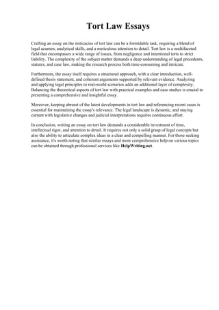 Tort Law Essays.pdf