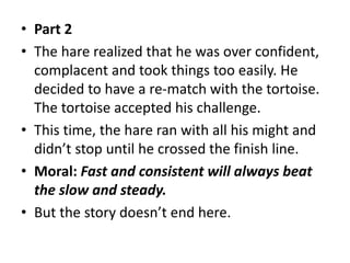 Tortoise and hare story for leadership | PPT