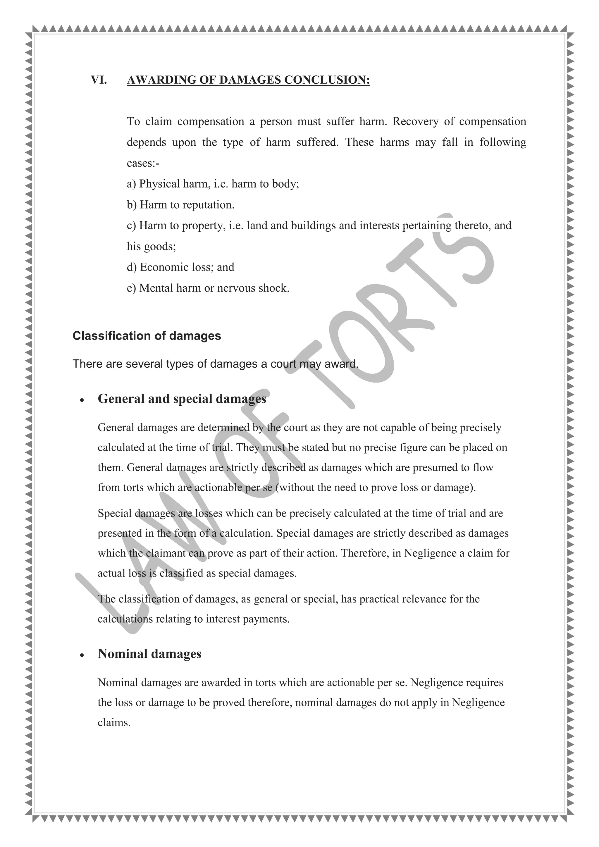 “tortious liability in constituting negligence | DOCX