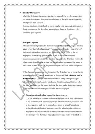 “tortious liability in constituting negligence | DOCX