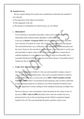 “tortious liability in constituting negligence | DOCX