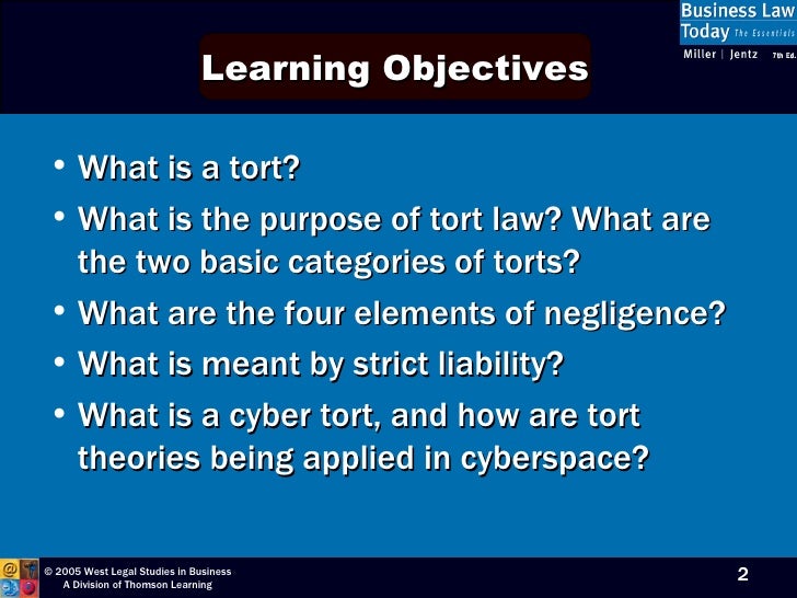 4 elements of a tort - respart
