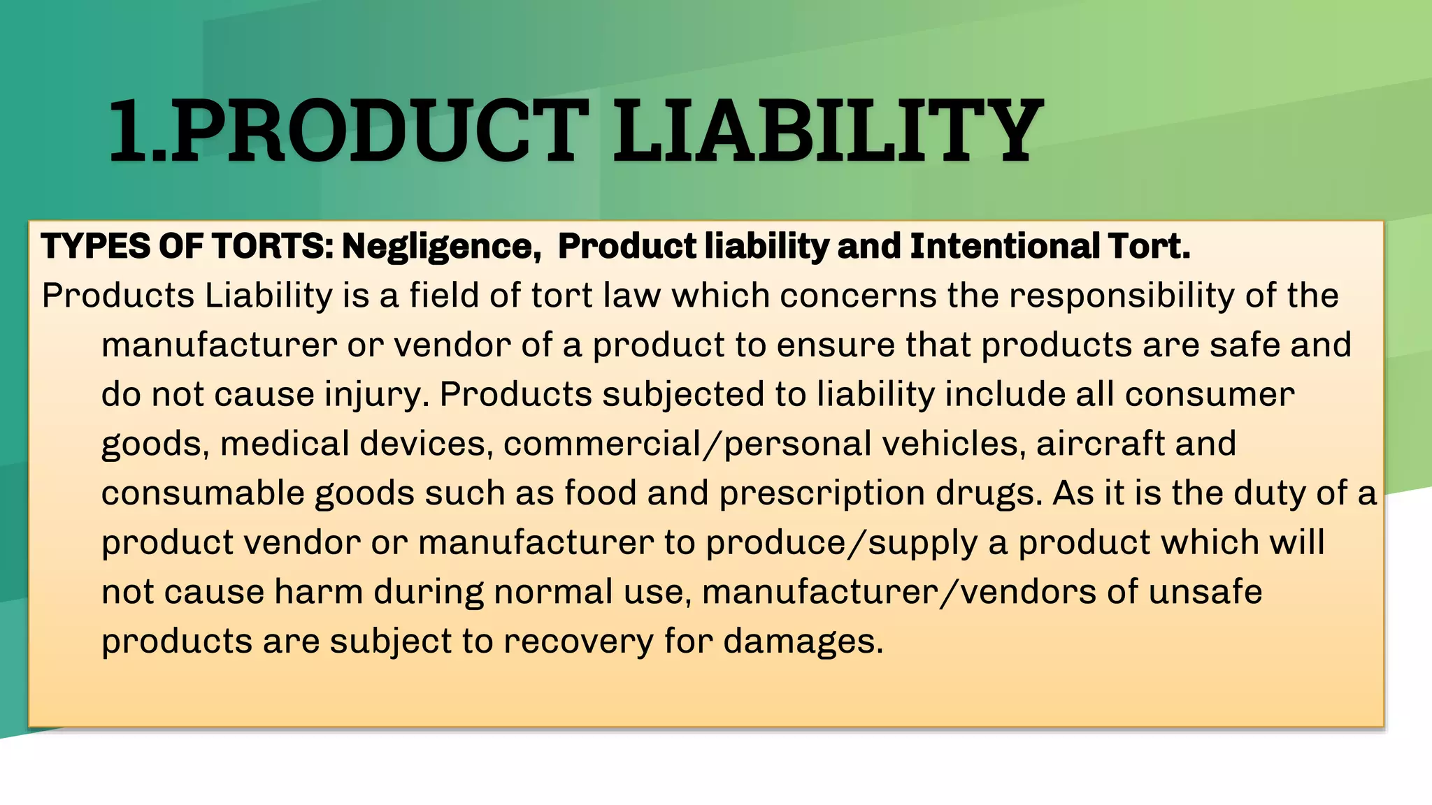 TYPES OF TORT. TORT AND DAMAGES | PPTX