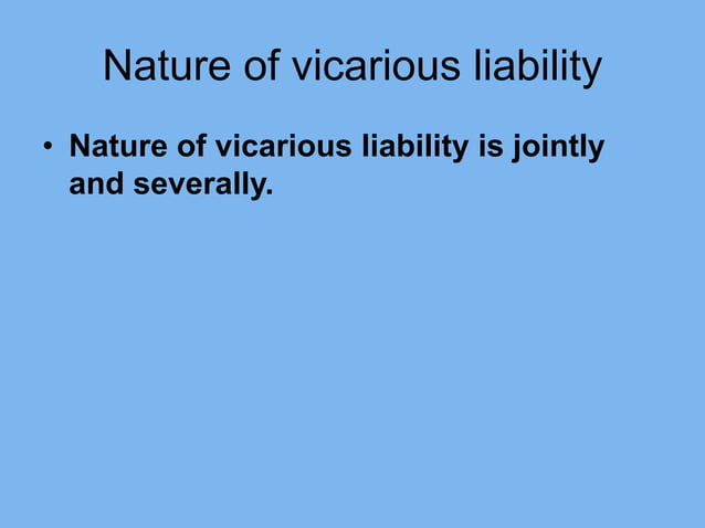 Tort vicarious liability | PDF