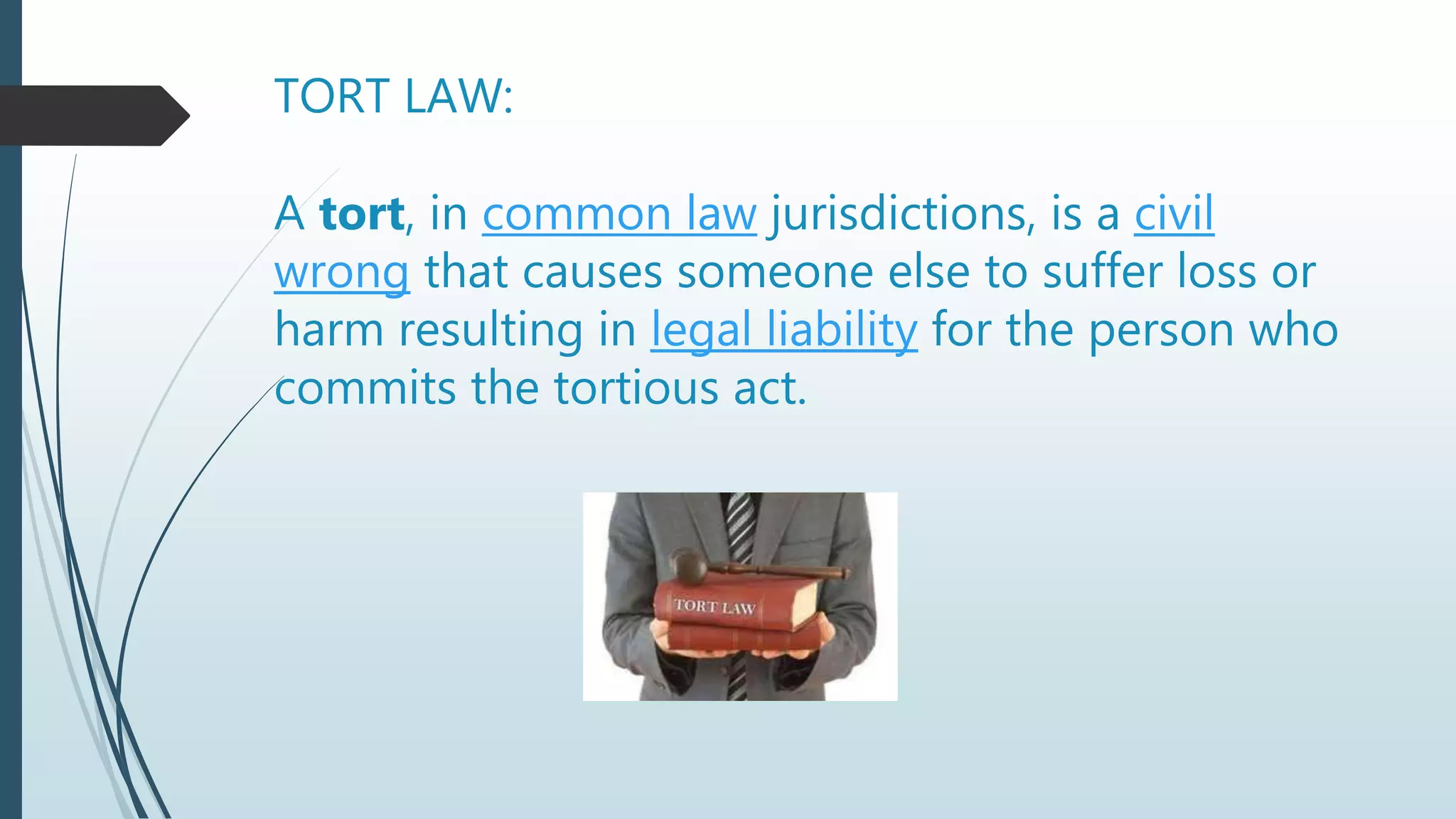 New vocabulary related to TORT LAW | PPTX | Law