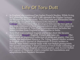 Toru dutt | PPTX