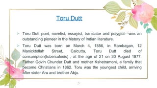 Toru dutt biography | PPTX