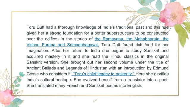Toru dutt biography | PPTX
