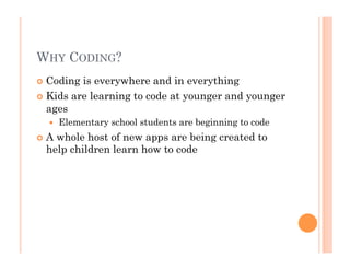 7 Coding Apps to Teach Kids How to Code | PDF