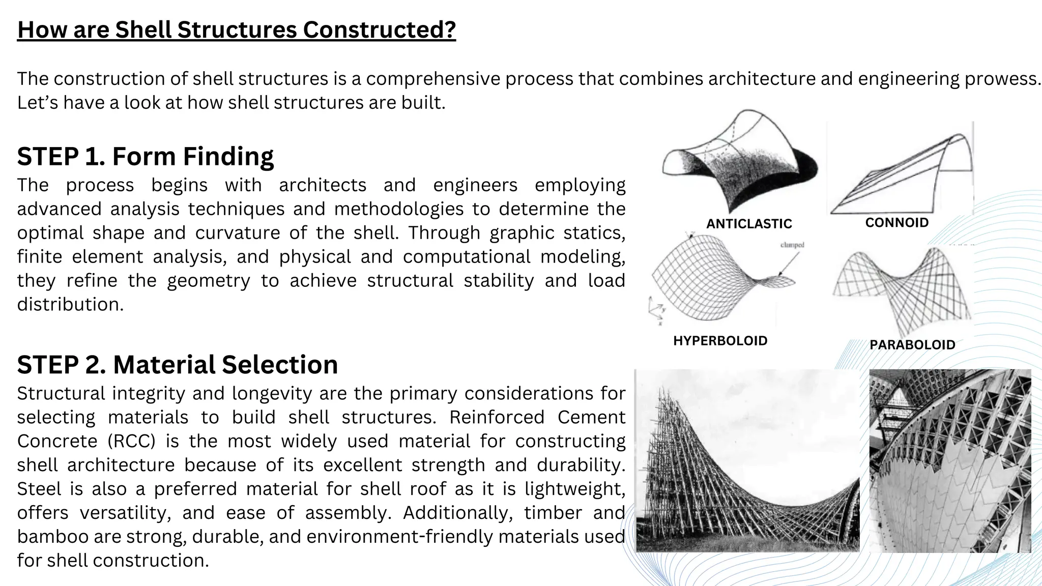 Shell Structures : Design & Efficiency!! | PPT