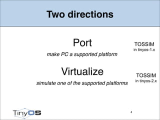 TinyOS 2.1 Tutorial: TOSSIM | PPT
