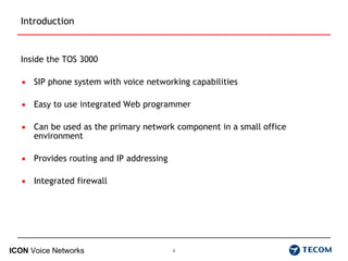 TOS 3000 Introduction | PPT