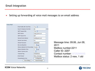 TOS 3000 Voice Mail / Auto Attendant Overview | PPT