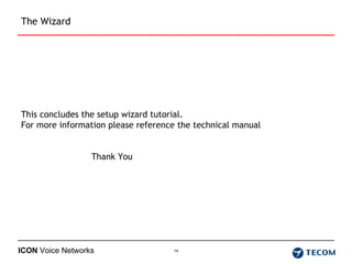 Installing TOS 3000 Using the Setup Wizard | PPT