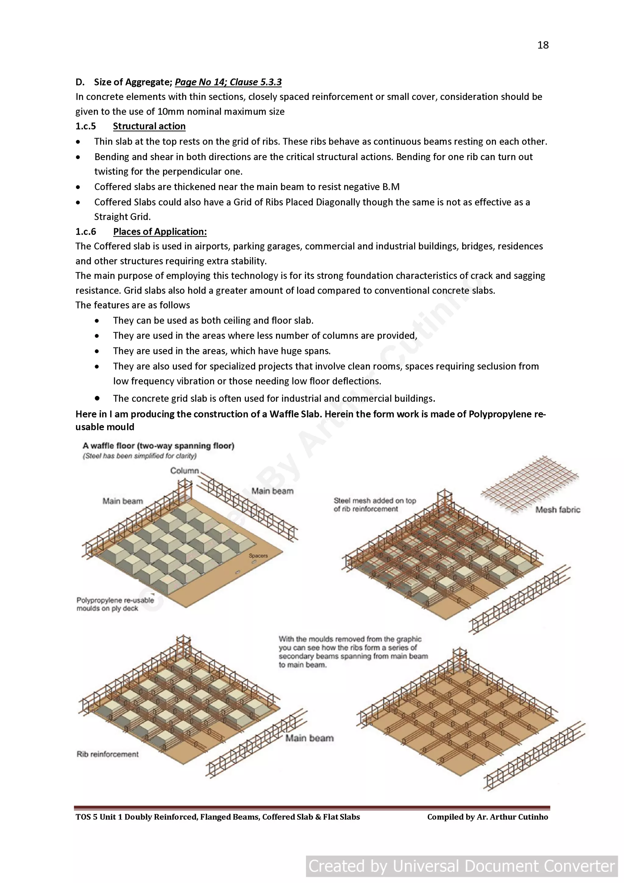 TOS 5 Unit 1 Doubly Reinforced, Flanged Beams, Coffered Slab & Flat ...