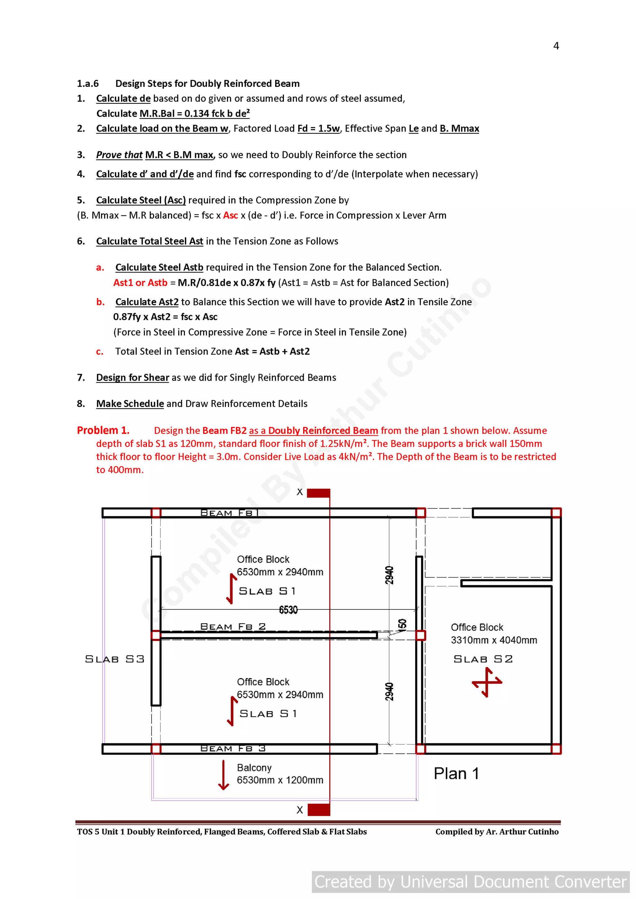 TOS 5 Unit 1 Doubly Reinforced, Flanged Beams, Coffered Slab & Flat Slabs.pdf