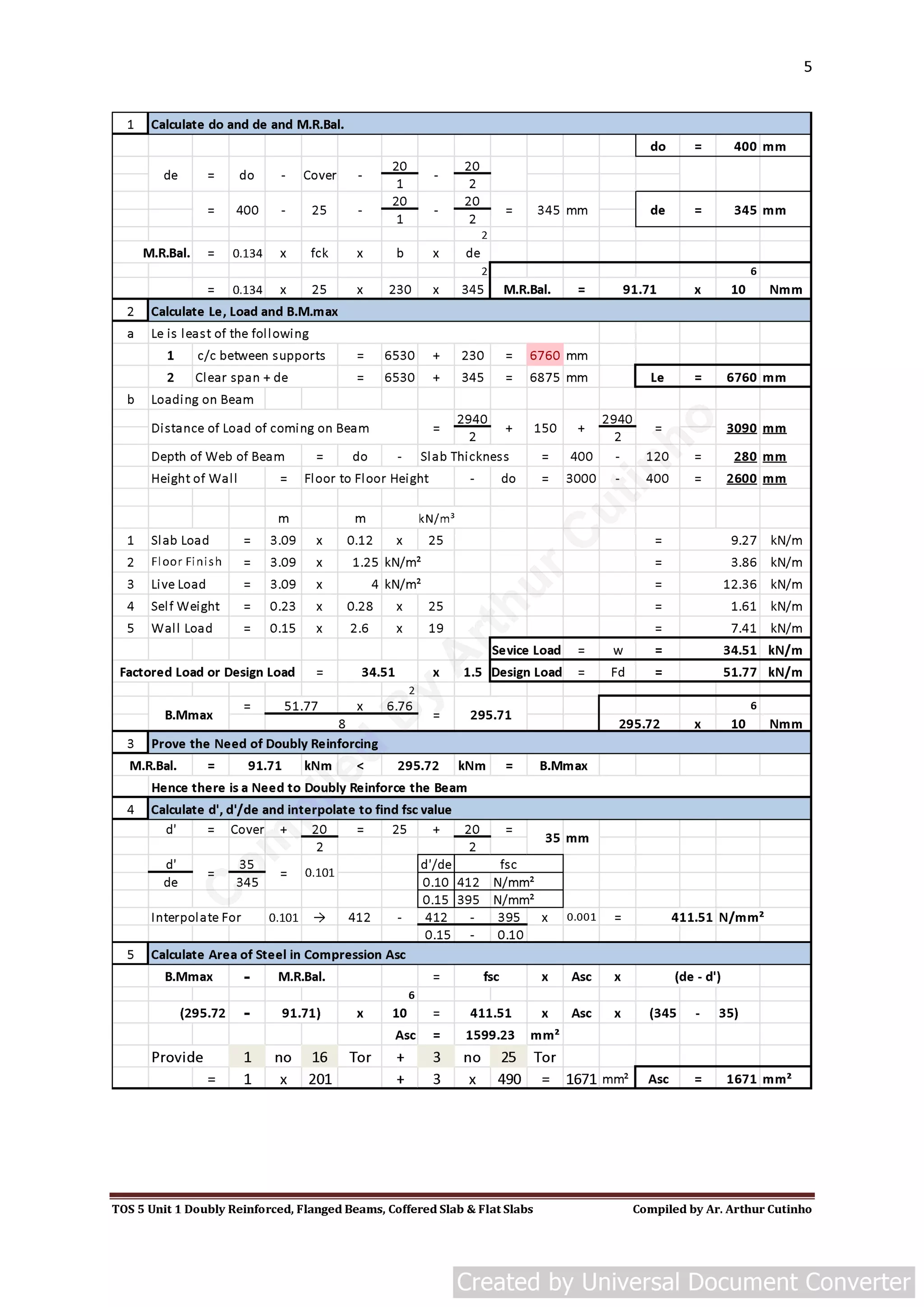 TOS 5 Unit 1 Doubly Reinforced, Flanged Beams, Coffered Slab & Flat Slabs.pdf