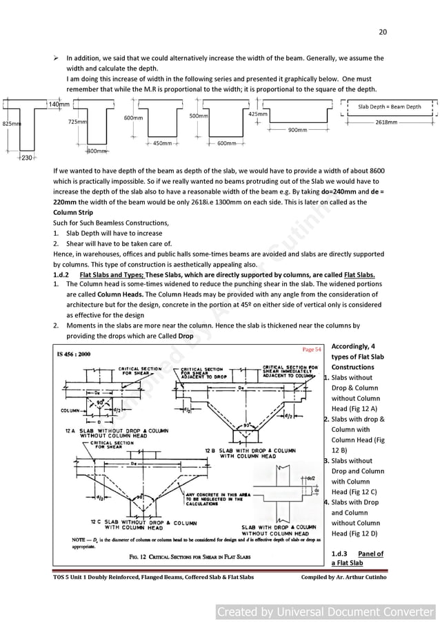TOS 5 Unit 1 Doubly Reinforced, Flanged Beams, Coffered Slab & Flat Slabs.pdf
