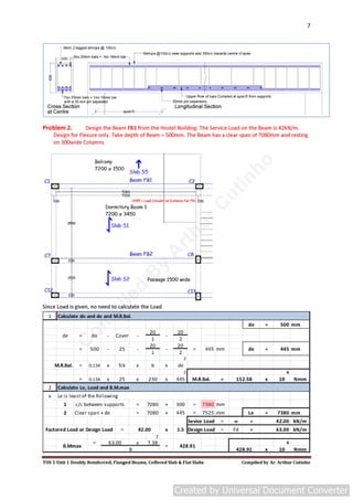 TOS 5 Unit 1 Doubly Reinforced, Flanged Beams, Coffered Slab & Flat ...