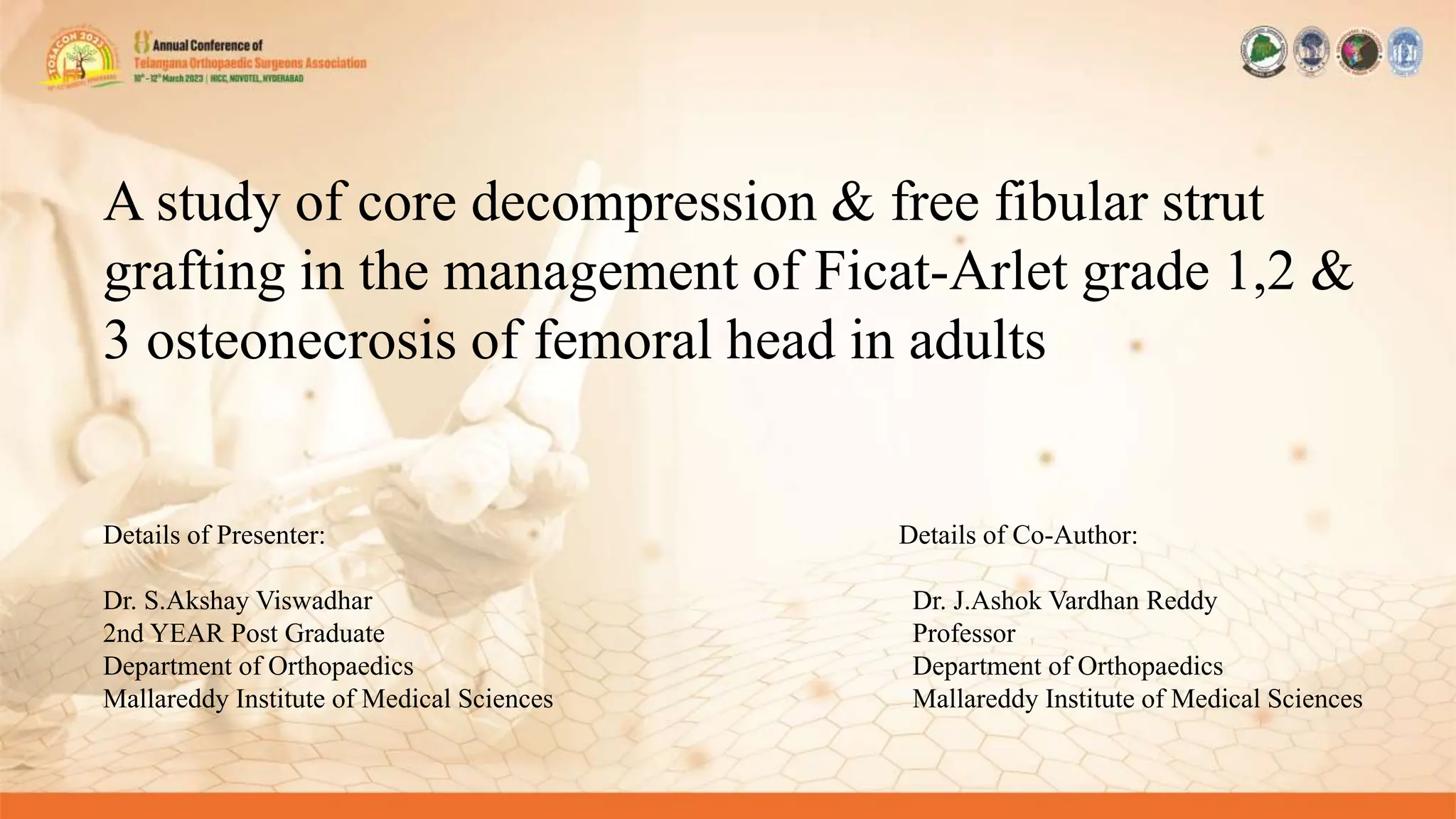 A study of core decompression & free fibular strut grafting in the ...