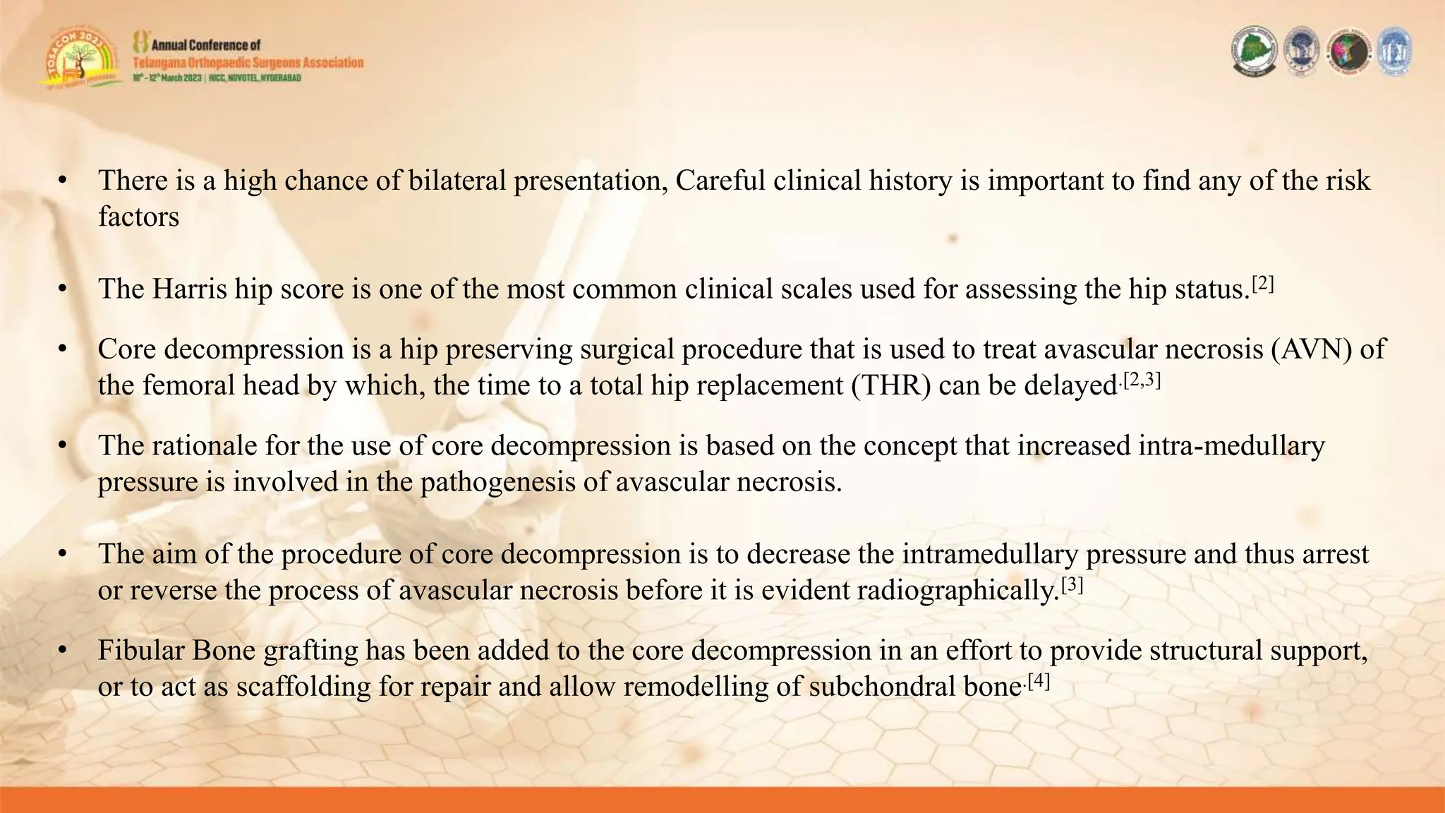 A study of core decompression & free fibular strut grafting in the ...