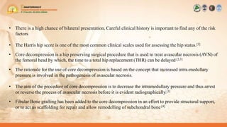 A study of core decompression & free fibular strut grafting in the ...