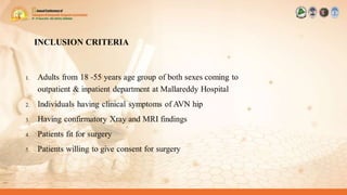 A study of core decompression & free fibular strut grafting in the ...