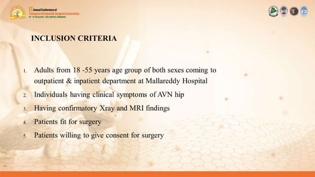 A study of core decompression & free fibular strut grafting in the ...