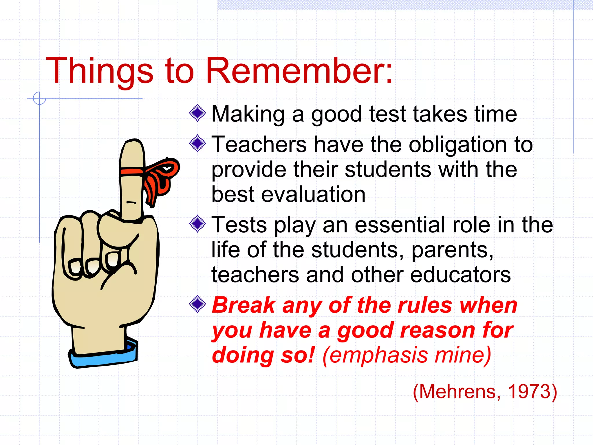 Table of Specifications (TOS) and Test Construction Review | PDF