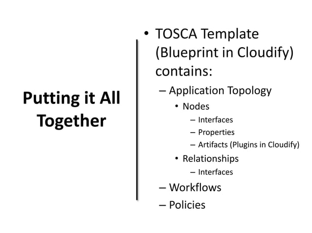 Tosca explained | PPTX | Cloud Computing | Internet