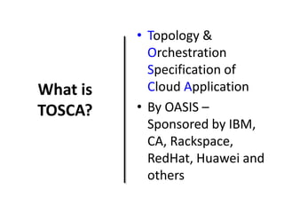 Tosca explained | PPTX