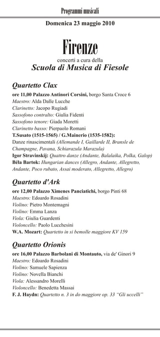 Toscana esclusiva 2010_comunicato | PDF