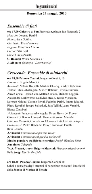 Toscana esclusiva 2010_comunicato | PDF