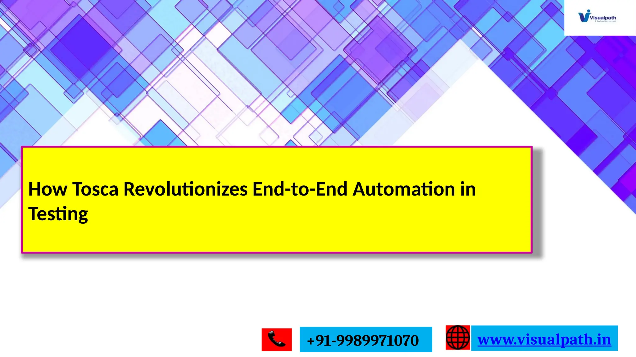 Tosca Online Training Course Hyderabad Tosca Testing Training Ppt