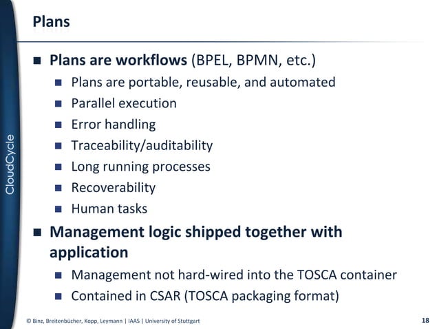 TOSCA and OpenTOSCA: TOSCA Introduction and OpenTOSCA Ecosystem ...