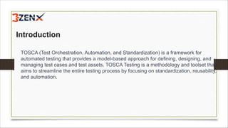 TOSCA testing training in madhapur,Hyderabad | PPT