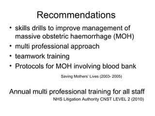 Tosce postpartum haemorrhage background | PPT