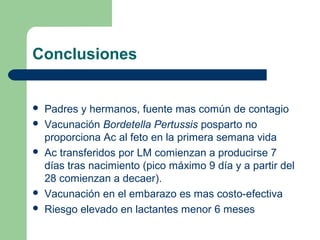 Tos ferina y embarazo | PPT