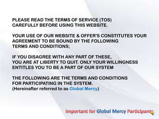 TOS Global Mercy | PPT