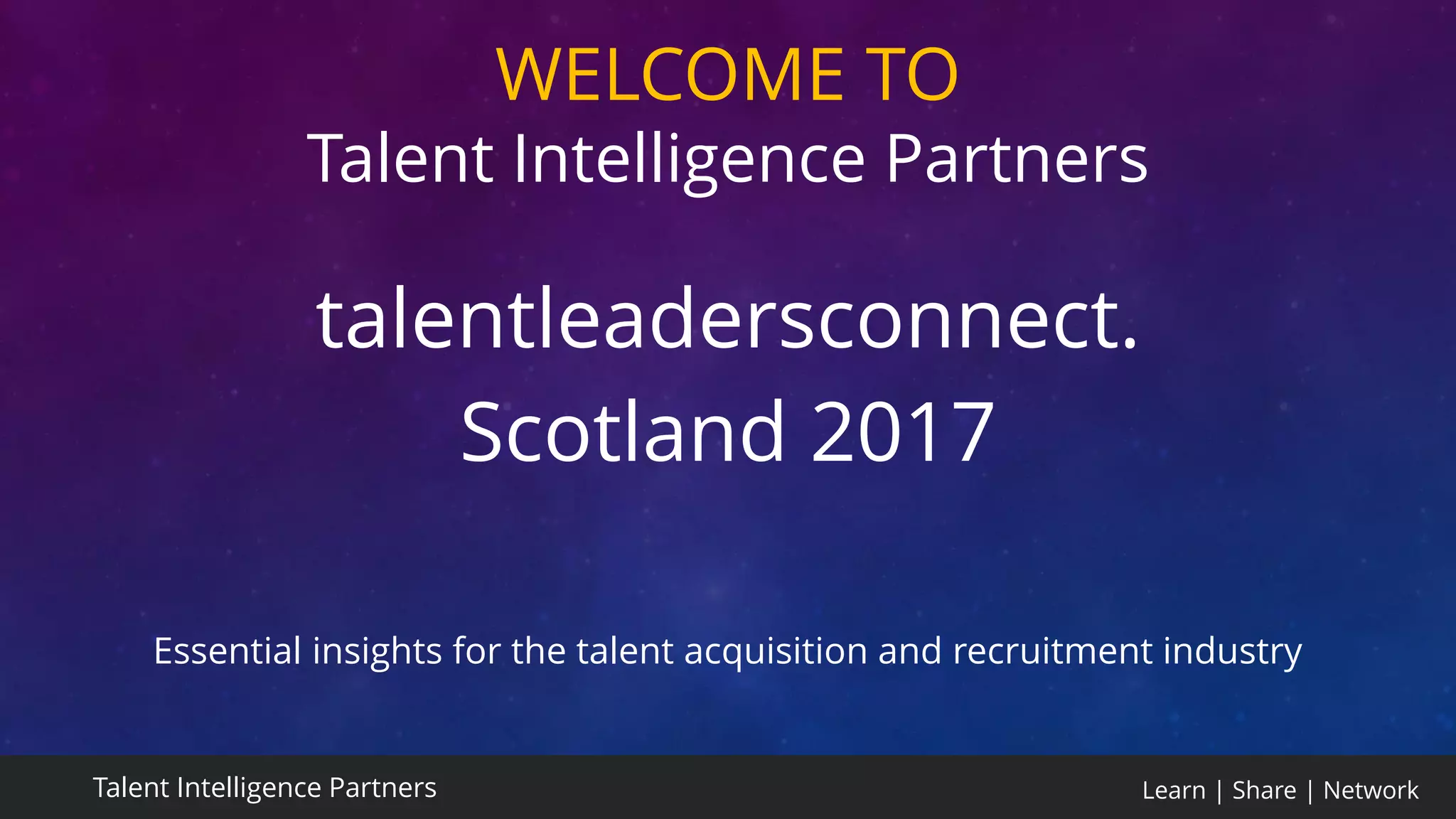 Welcome to TLCon Scotland 2017 | PPT