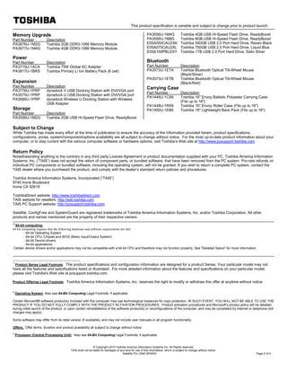 Toshiba c640 specs pdf | PDF