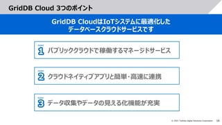 遂に登場！ GridDBからデータベースサービス GridDB Cloud ～その設計思想と運用の原則 | PDF | Databases | Computer Software and ...