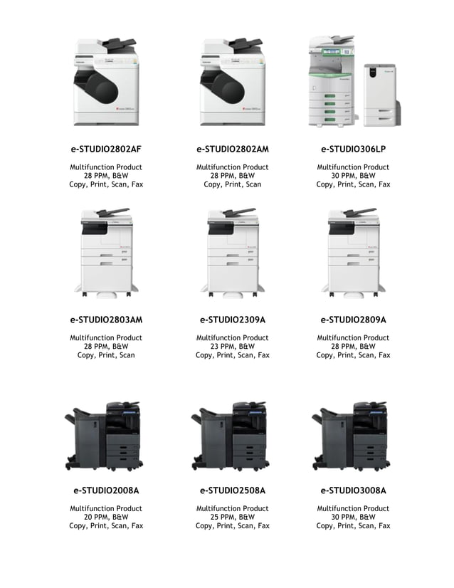 Toshiba Guide to Copiers and Printers | PDF
