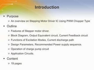 Stepping Motor Driver IC Using PWM Chopper Type: TB62209FG | PPT