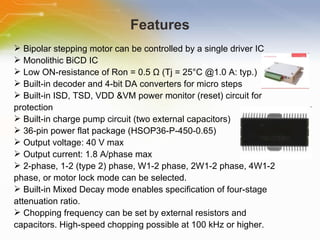 Stepping Motor Driver IC Using PWM Chopper Type: TB62209FG | PPT