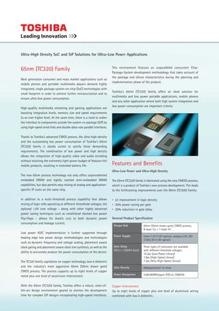 Toshiba 65nm Flyer | PDF