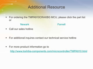 TMPA910CRAXBG 32-Bit Display MCU | PPT